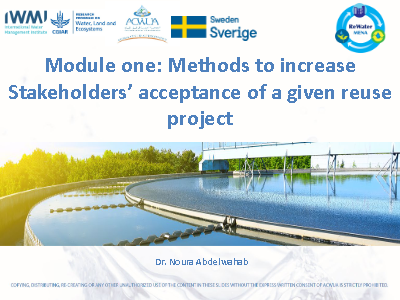 Training materials - ReWater MENA program