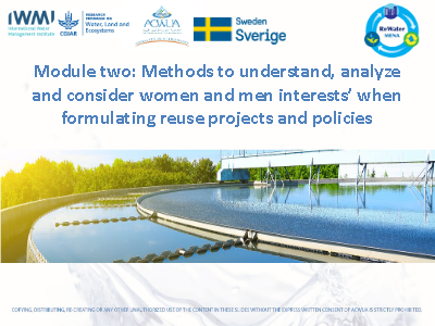 Training materials - ReWater MENA program